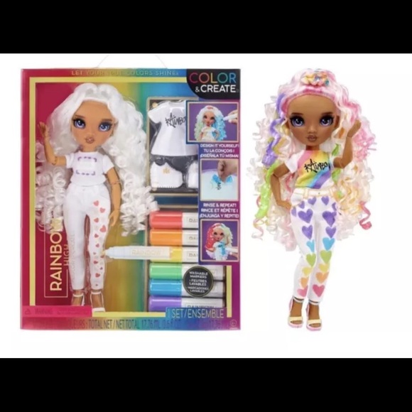 Rainbow High | Toys | Rainbow High Color Create Fashion Diy Doll With ...